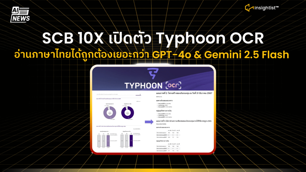 SCB 10X เปิดตัว Typhoon OCR อ่านภาษาไทยได้ถูกต้องเยอะกว่า GPT-4o ...