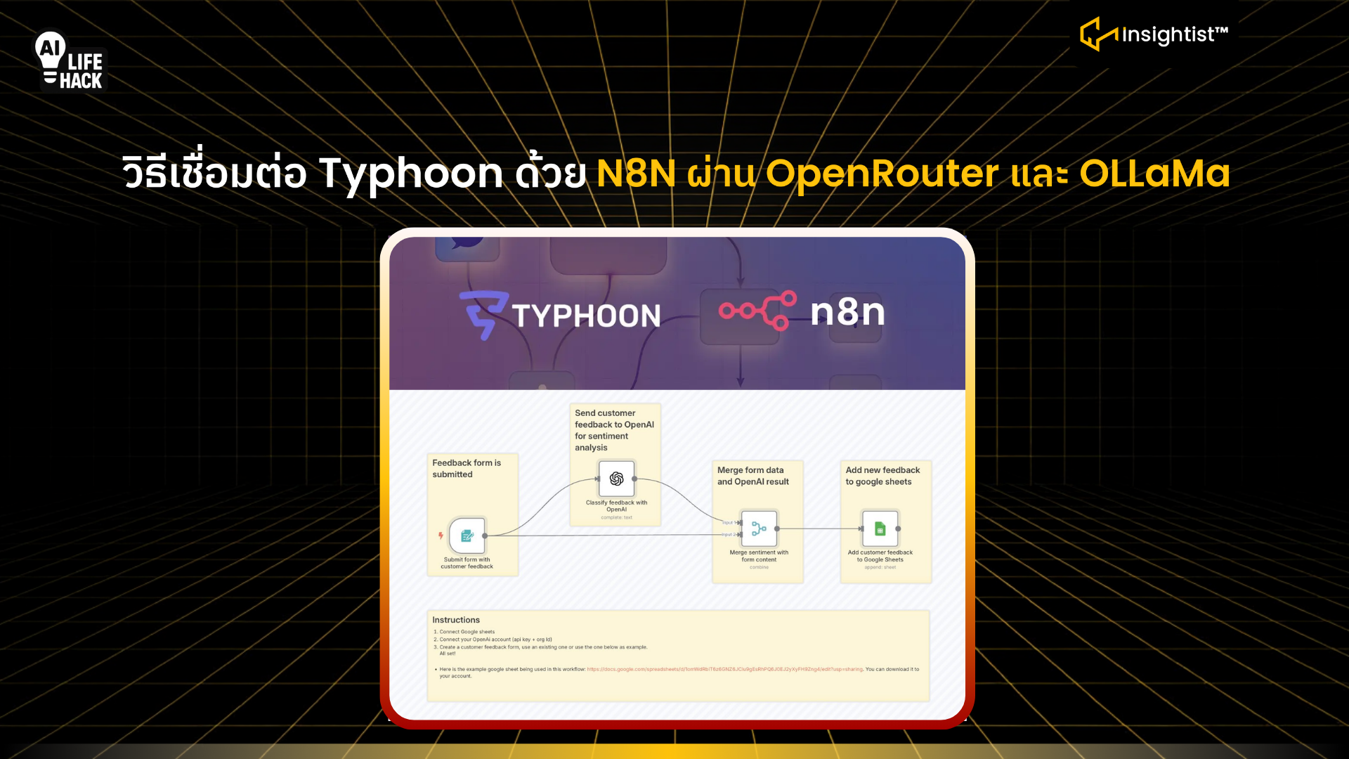 วิธีเชื่อมต่อ Typhoon ด้วย N8N ผ่าน OpenRouter และ OLLaMa – Insightist.AI